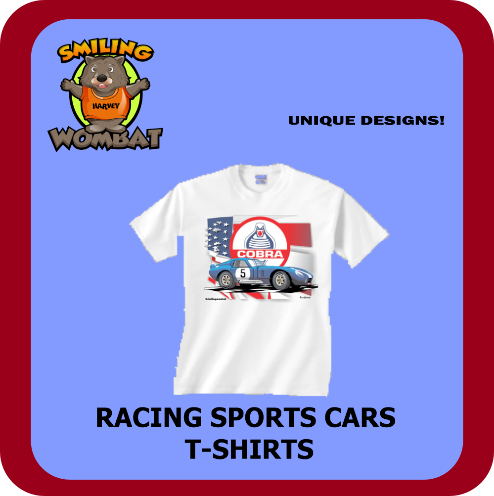 Racing Sports Cars - T-Shirts Showing Sport race cars | Smiling Wombat ...