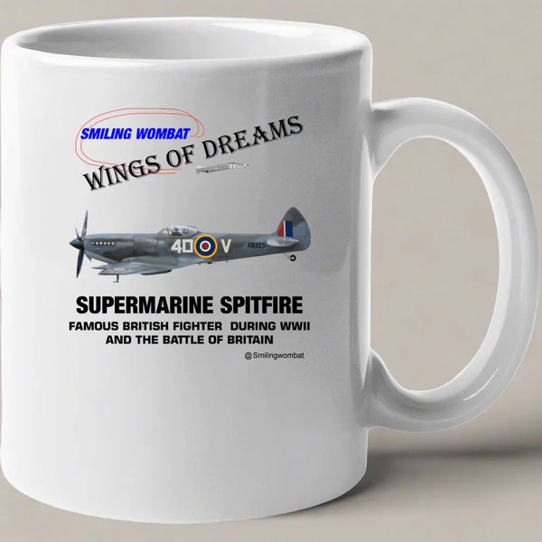 Supermarine Spitfire | Ceramic Mug | 11/15 Oz | Smiling Wombat – Shopify